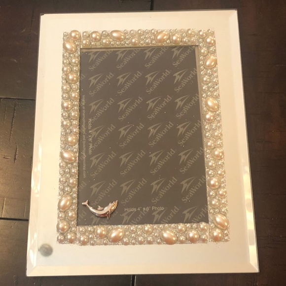Seaworld | Accents | Seaworld Mirrored Picture Frame With Glitter And ...